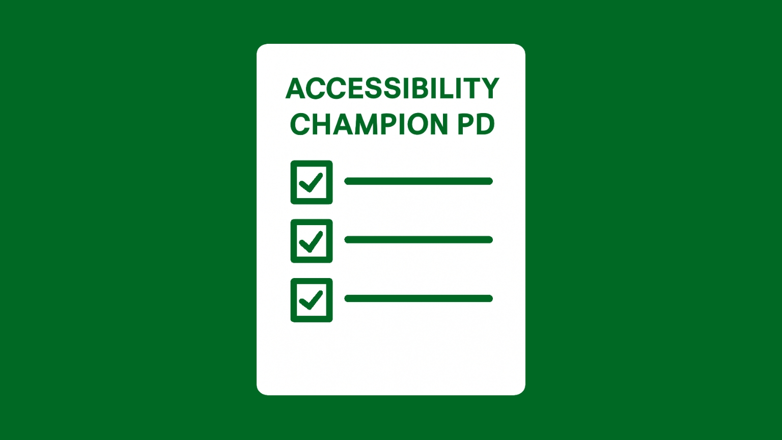 Accessibility Champion Resources - Disability Sports Australia